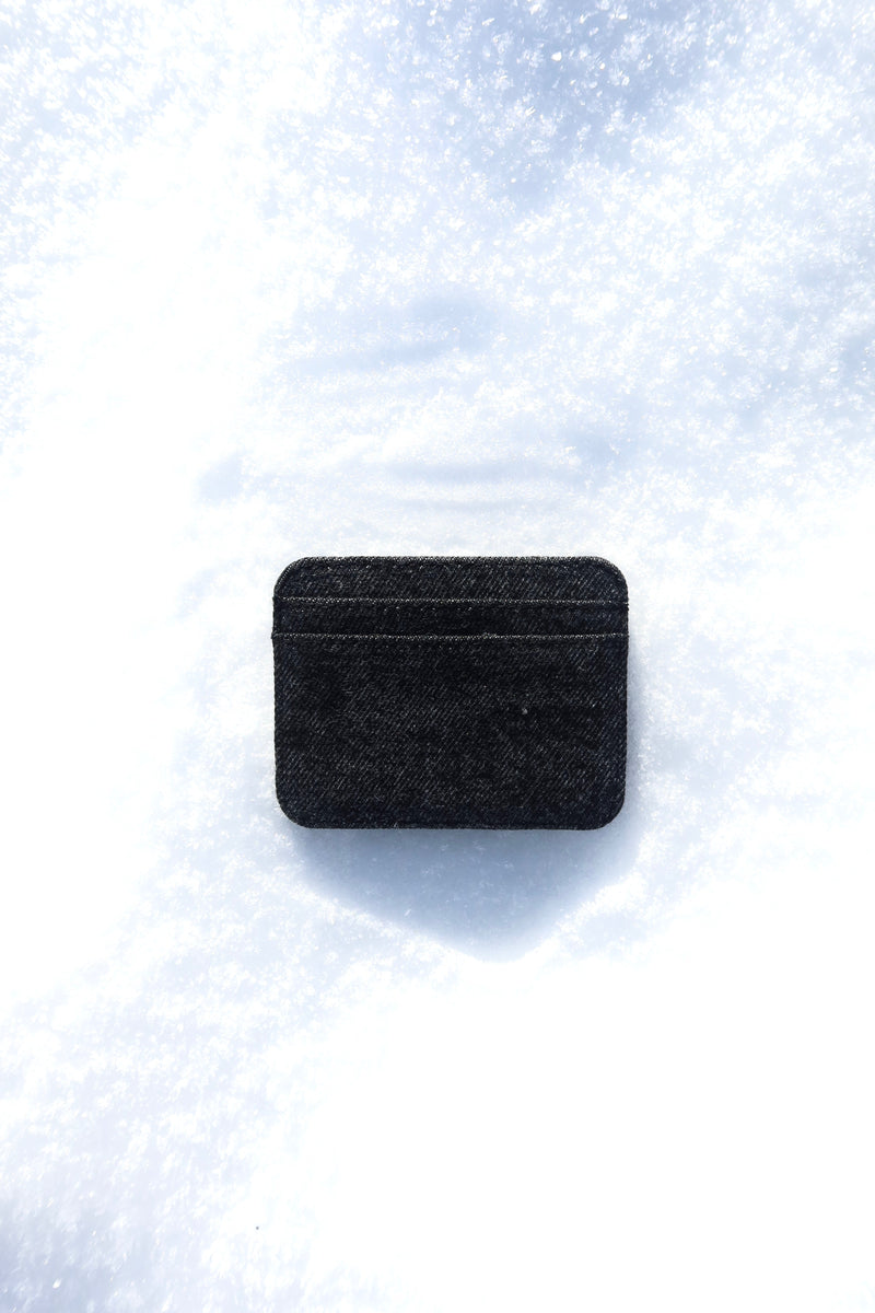 The Asili Denim Cardholder in Dirty Black – asili.eg