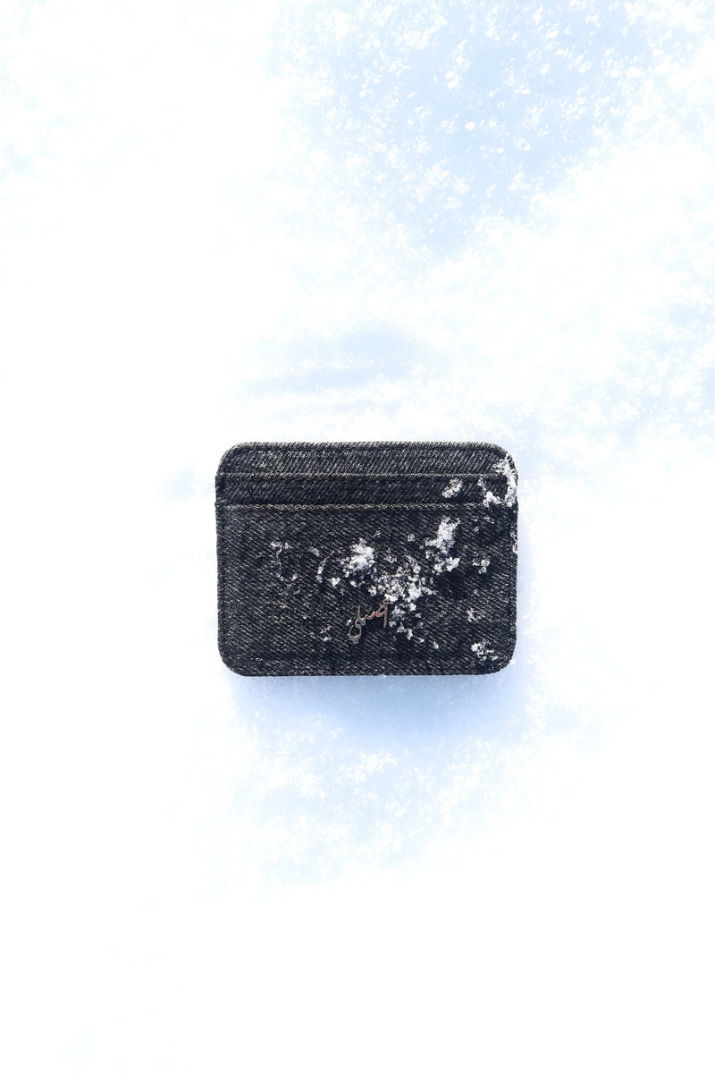 The Asili Denim Cardholder in Dirty Black – asili.eg