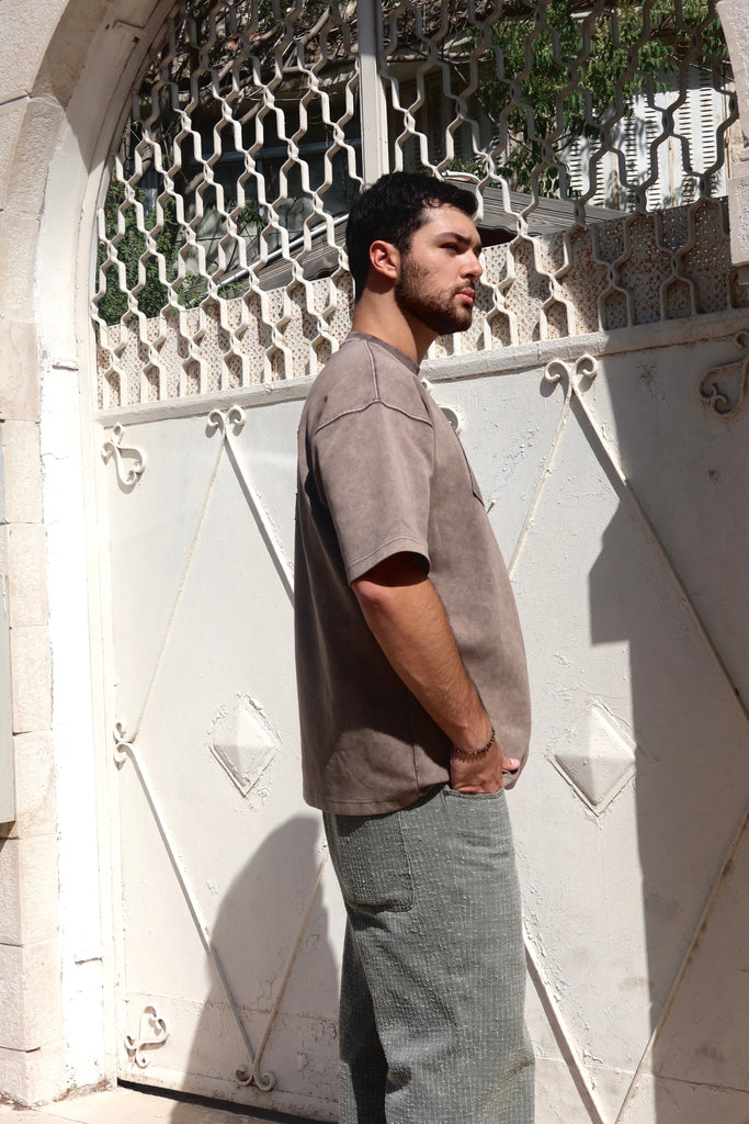 THE ASILI PATCH T-SHIRT IN COFFEE – asili.eg